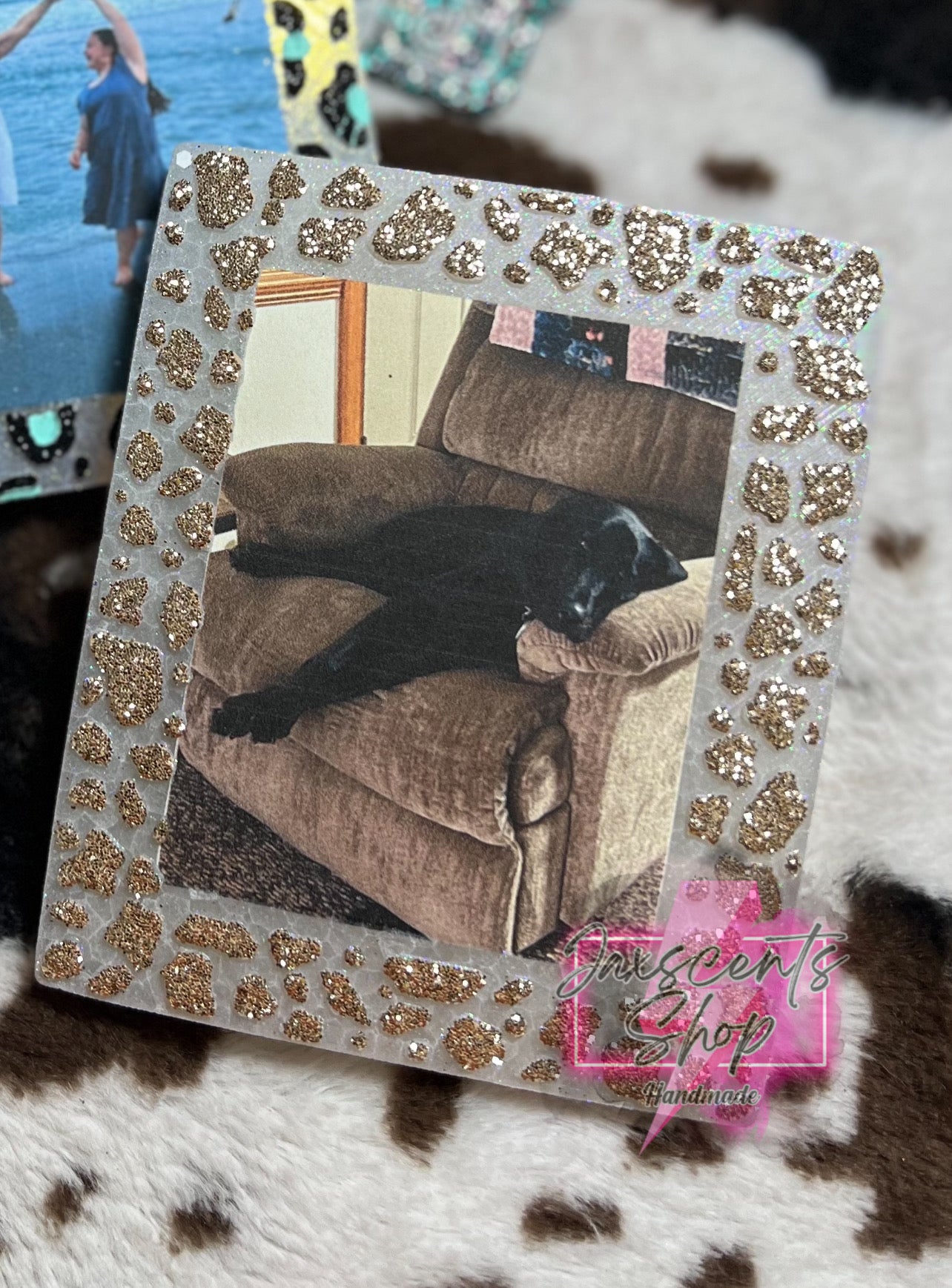 Cow Print Frame (Custom Photo) – JaxScents Shop